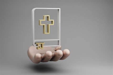 아름다운 추상적 인 삽화 회색 배경에 황금 손 들고 성경 기호 아이콘 3d 렌더링 그림 디자인의 배경 패턴 결혼식 날 0명에 대한 스톡 사진 및 기타 이미지 Istock