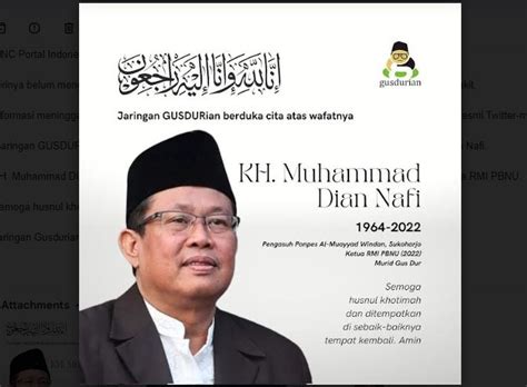 Kabar Duka Ketua Rmi Pbnu Kh Muhammad Dian Nafi Tutup Usia Okezone Nasional