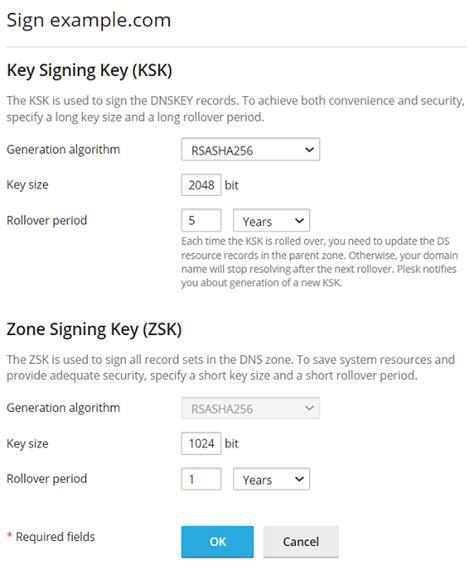 Configuring DNSSEC For A Domain Plesk Obsidian Documentation