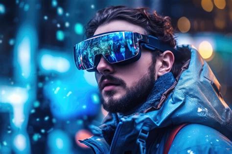 Premium Ai Image A Photo Of A Person Experiencing A Virtual Reality Vr Simulation Generative Ai