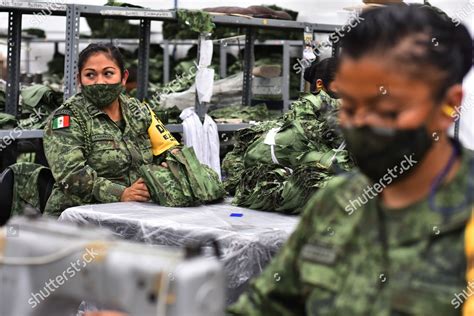 Military Manufactures Uniforms Members Mexican Army Editorial Stock