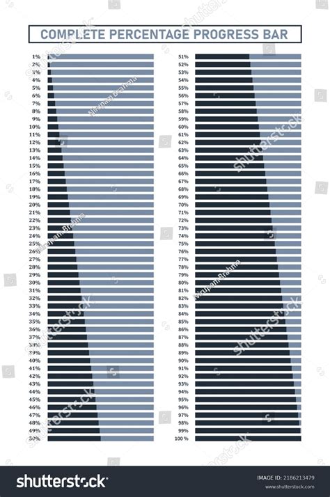 Rectangle Complete Percentage Progress Bar Stock Vector Royalty Free Shutterstock