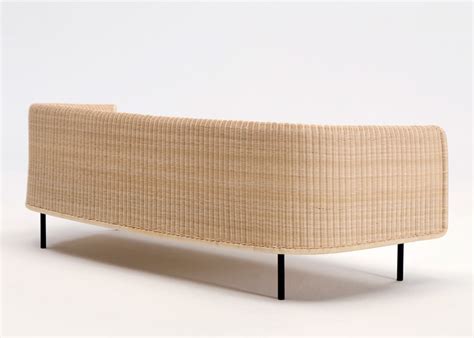 Rattan Backrest Curves Around Hiroomi Taharas Wrap Sofa