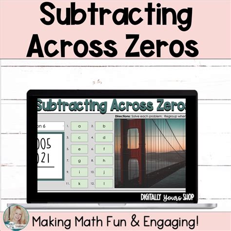 Subtracting Across Zeros Digital Self Checking Activity Amped Up Worksheets Library