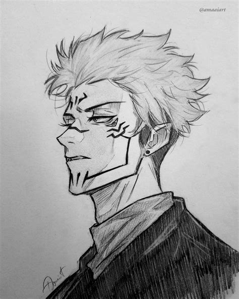 Ryomen Sukuna Jujutsu Kaisen Anime Drawings Character Drawing Animation Drawing Sketches