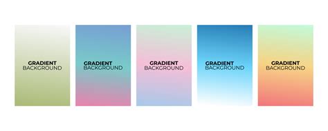 Collection Of Abstract Multi Colored Gradient Vector Cover Illustrations As Background For