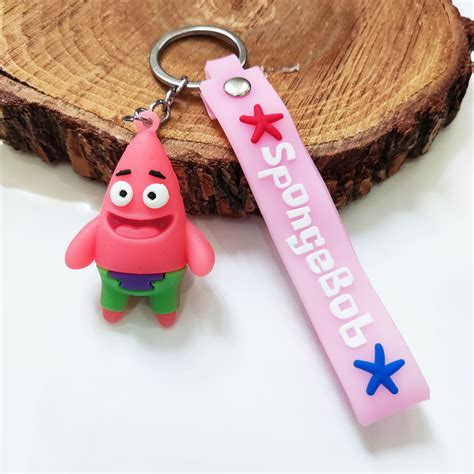 قیمت و خرید جاکلیدی مدل سیلیکونی طرح باب اسفنجی و دوستان مجموعه 6 عددی