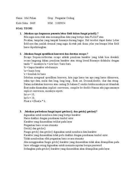 tugas pengantar coding irbil pohan pdf