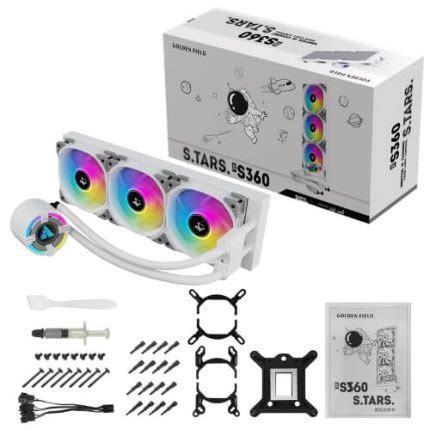 GOLDEN FIELD S360 AIO ARGB CPU WHITE LIQUID COOLER Hightek Computers