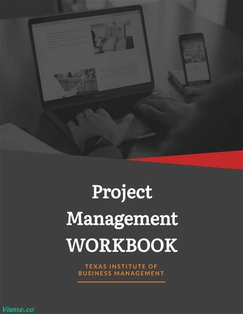 Project Management Workbook Template Visme Workbook Template