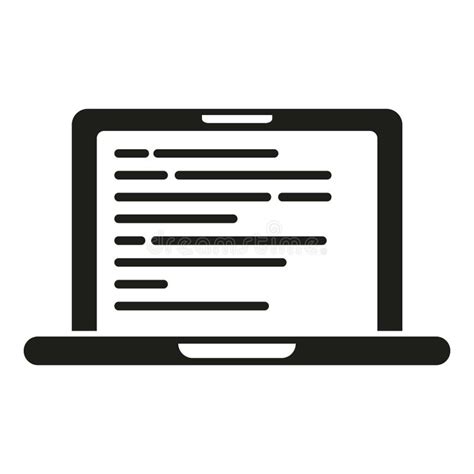 Laptop Digital Data Icon Simple Vector Error Mobile Stock Illustration Illustration Of