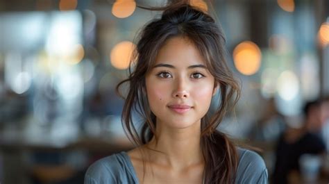 Premium Photo Young Woman Standing In Front Of Window