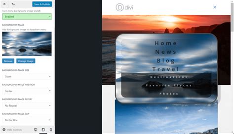 Divi Plugin Highlight Mobile Menu Customizer