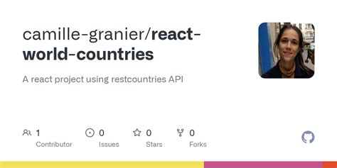 Github Camille Granierreact World Countries A React Project Using Restcountries Api