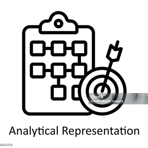 Analytical Representation Vector Outline Design Illustration Symbol On