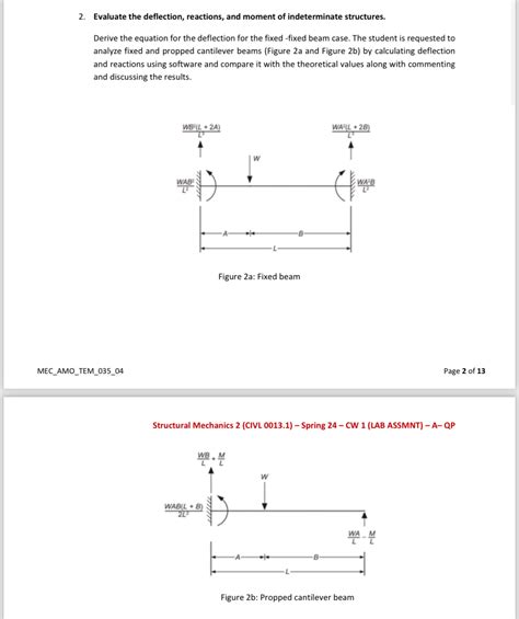 Solved Evaluate The Deflection Reactions And Moment Of Chegg