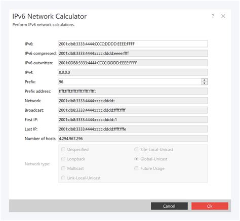 Ipv6 Network Calculator