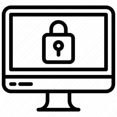 Computer Locked Padlock Password Security Icon