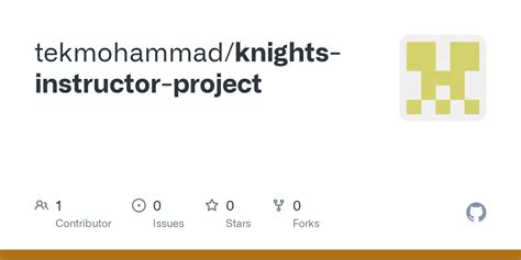 Github Tekmohammad Knights Instructor Project