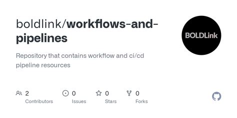 Github Boldlinkworkflows And Pipelines Repository That Contains Workflow And Cicd Pipeline
