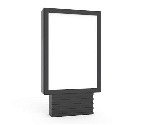 Premium Psd 3d Rendering Black Frame Light Box