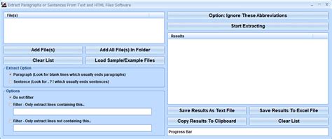 Extract Paragraphs Or Sentences From Text And Html Files Software