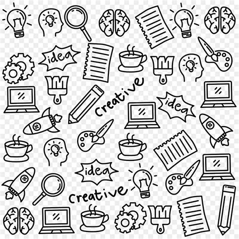 Set Of Creativity Doodle Element Doodle Drawing Doodle Sketch Doodle