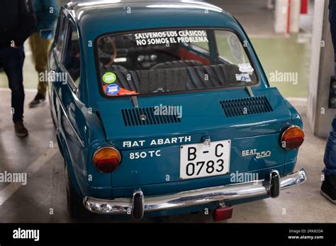 Rear View Of A Classic Spanish Sports Car The Seat 850 Tc With A Fiat