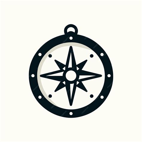 Premium Vector Flat Compass Icon In White Background