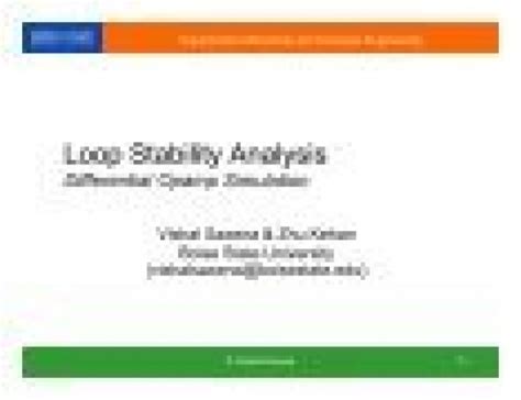 Loop Stability Analysis Pdf