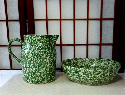 Roseville Pottery Green Spongeware At Charles Mattingly Blog