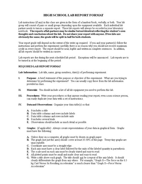 Physics Lab Report Template Rebeccachulew Com