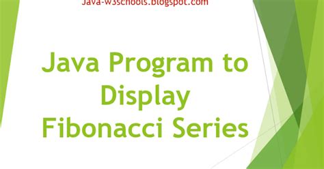 Java Program To Display Fibonacci Series Find Nth Fibonacci Number