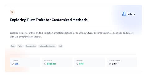 Rust Programming Traits Exploration Labex