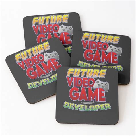 Future Video Game Developer Gaming Programmer Coder Coasters Set Of 4 By Hypemod Redbubble