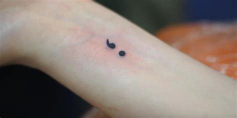43 Semicolon Tattoo Ideas And The Different Meanings Behind Each Color And Symbol Yourtango