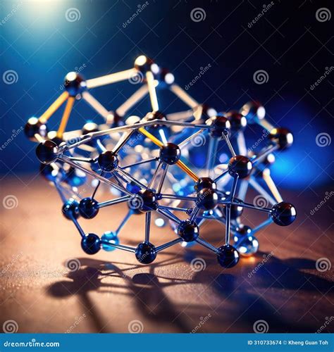 Model Of Molecular Structure Chemistry Representation Of Molecule Stock Illustration
