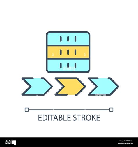 Data Flow RGB Color Icon Stock Vector Image Art Alamy