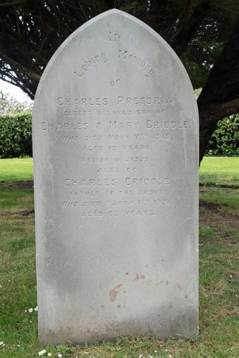 Cwg Private Charles Criddle Death And Service