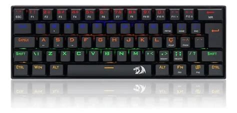 Teclado mecánico Redragon Lakshmi Rainbow Switch rojo K606r Color del teclado negro MercadoLibre