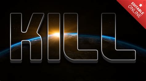 Kill Text Effect Generator Kill Text Effect Generator