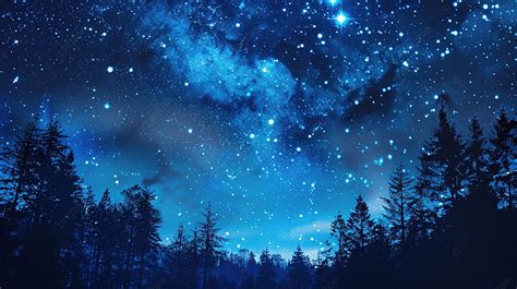 짙은 푸른 밤하늘의 별들 별 밤 하늘 배경 일러스트 및 사진 무료 다운로드 Pngtree