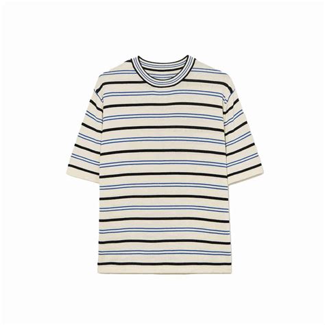 Cordera Organic Cotton Striped T Shirt Multi Slow Steady Club