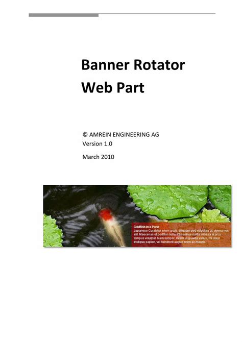 Pdf Banner Rotator Web Part Amrein · Pdf Filethe Banner Rotator Web Part Rotates The Image