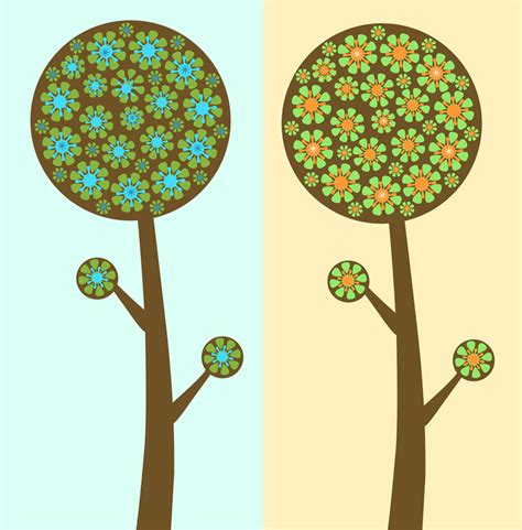 Flower Trees Vector Art Graphics Freevector Com