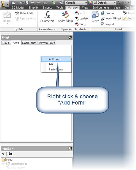 Adding The New Form