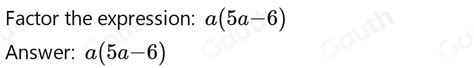 Solved Factorise 5a 2 6a [algebra]