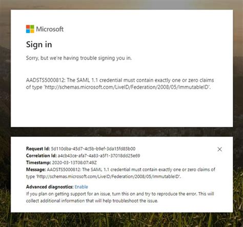 Knowledgebase You Receive Error ‘aadsts5000812 The Saml 11