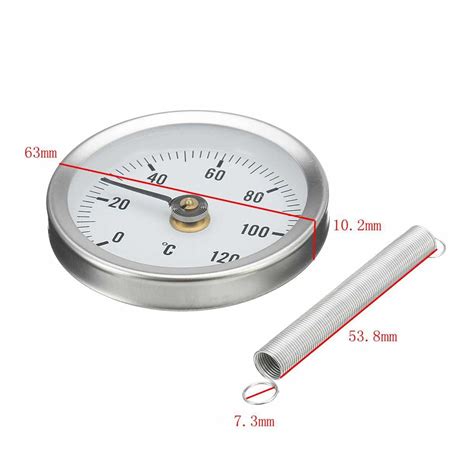 BEST SELLER Mm Clip On Pipe Thermometer Temperature Gauge With Spring Hot Water Pipe