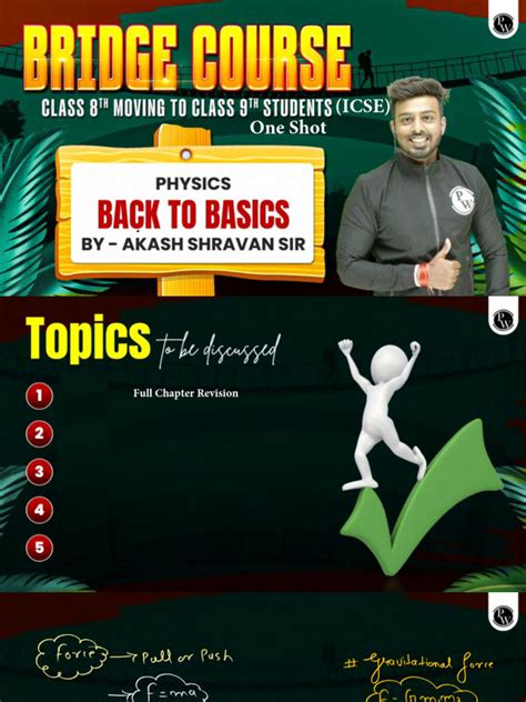 Class 9th Physics Basics Class Notes 8th To 9th Bridge Course 2026